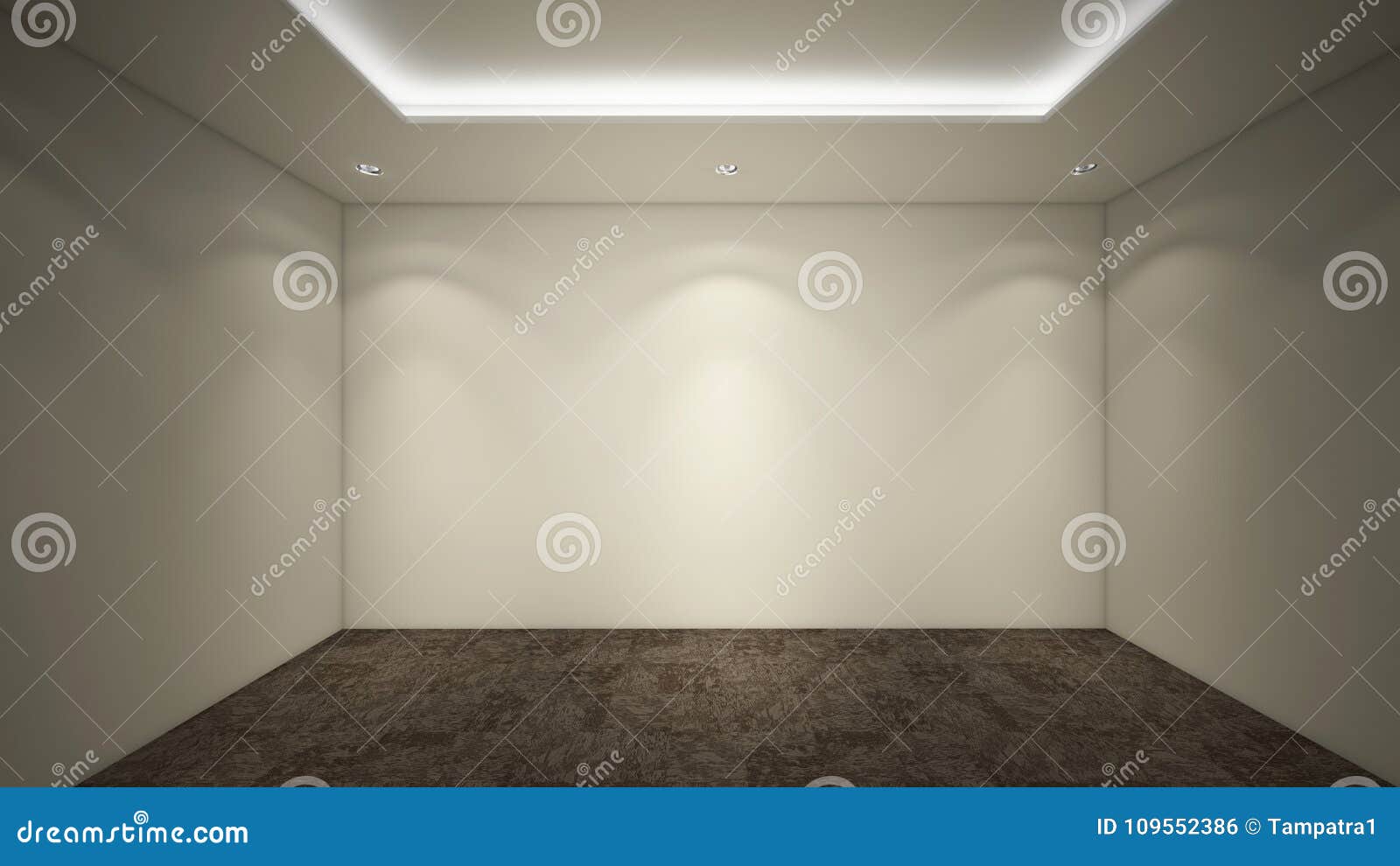 Modern Empty Room, 3d Render Interior Design, Mock Up Illustration ...