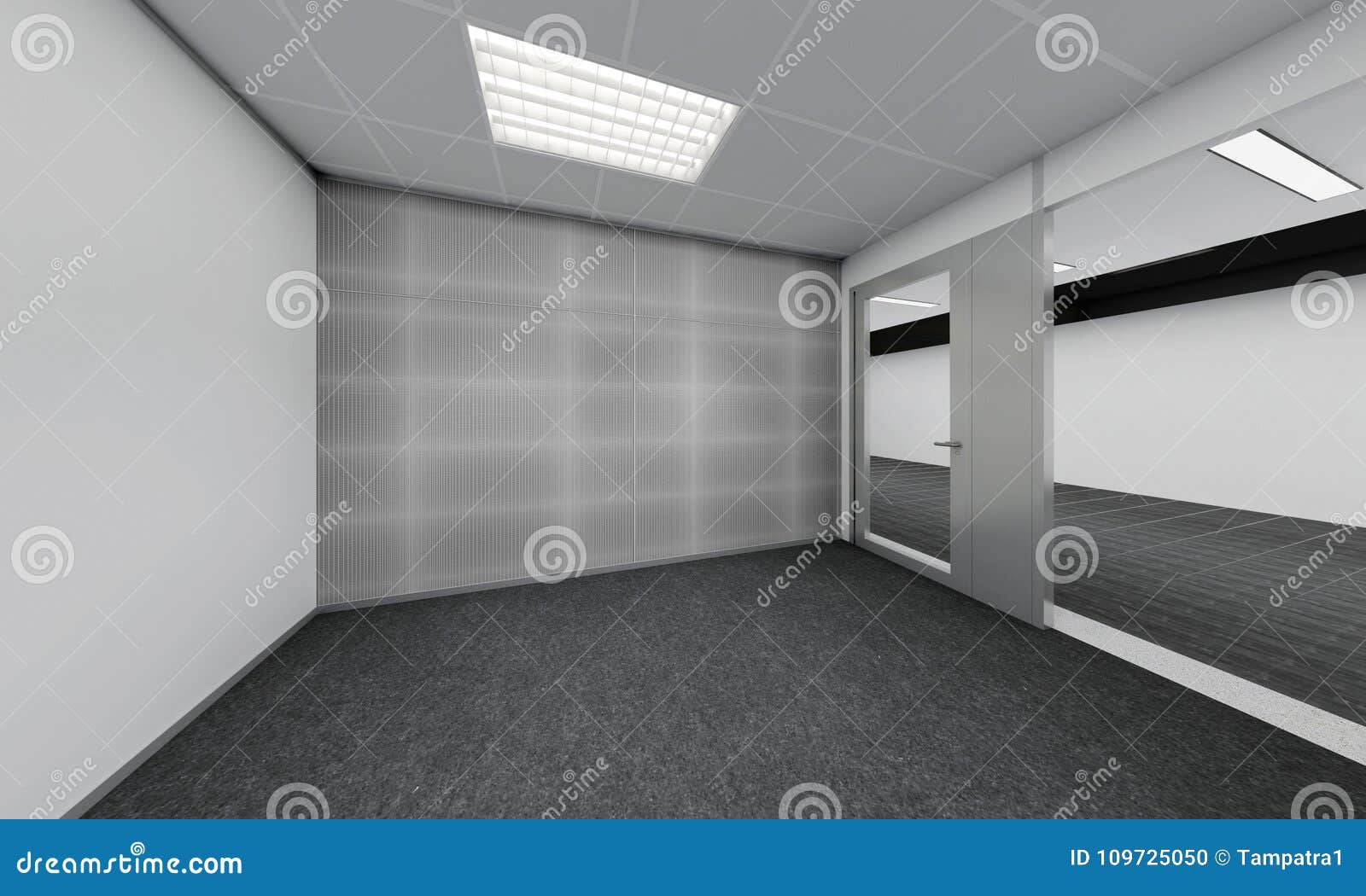 Modern Empty Room, 3D Render Interior Design, Mock Up Illustration ...