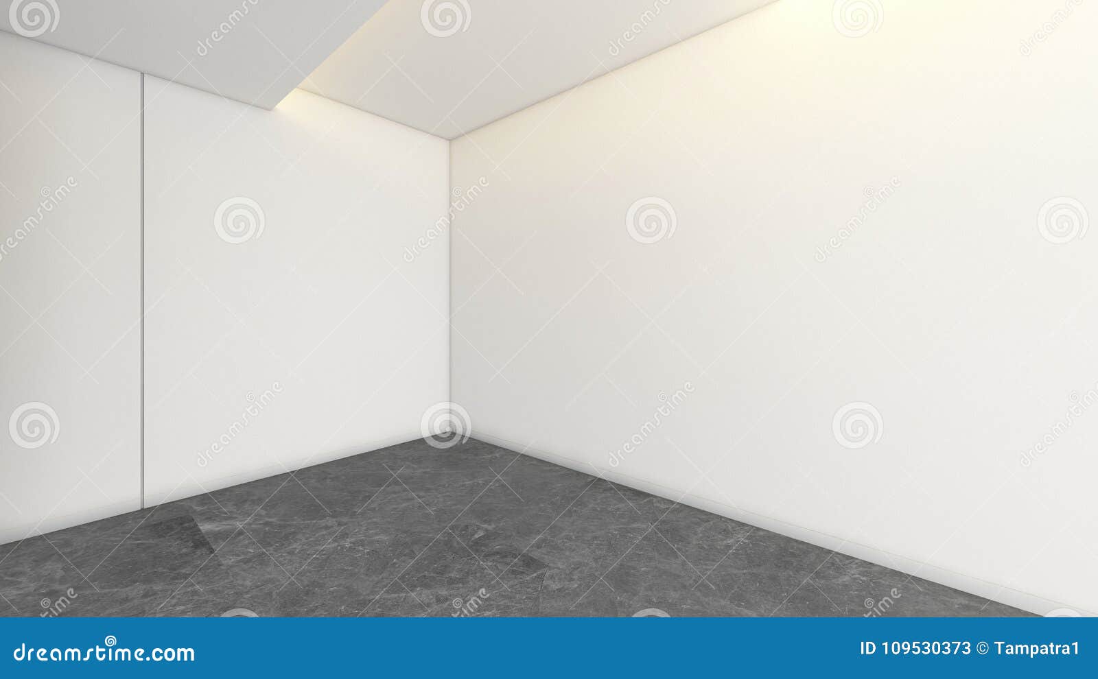 Modern Empty Room, 3d Render Interior Design, Mock Up Illustration ...