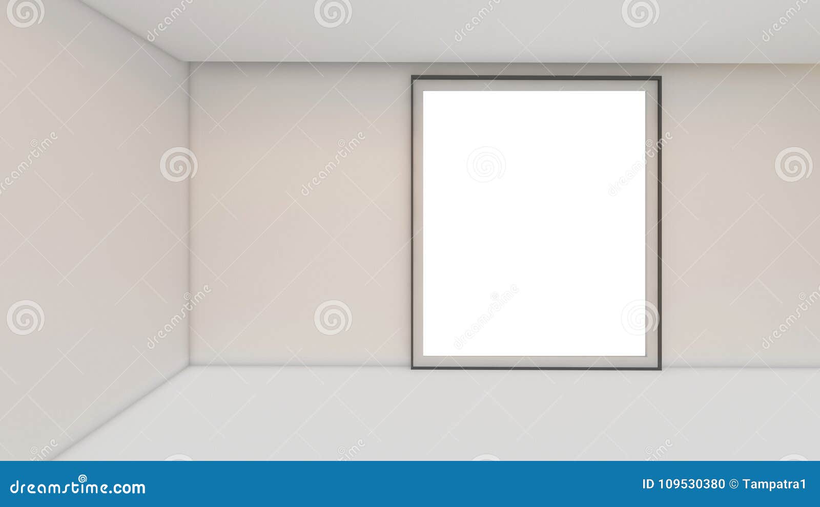 Modern Empty Room, 3d Render Interior Design, Mock Up Illustration ...