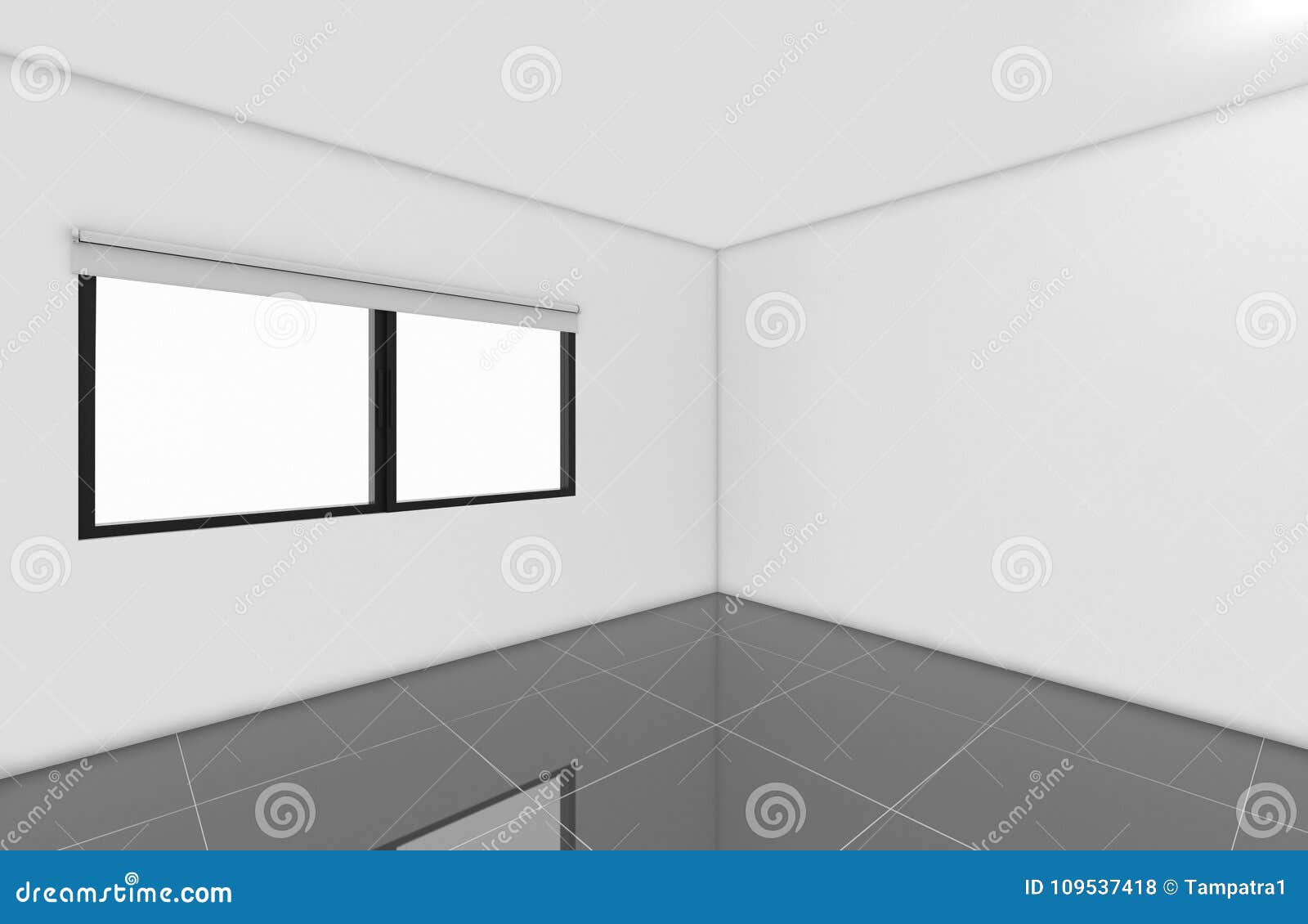 Modern Empty Room, 3d Render Interior Design, Mock Up Illustration ...