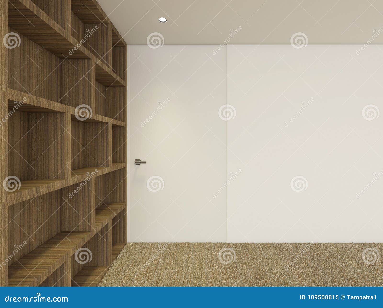 Modern Empty Room, 3d Render Interior Design, Mock Up Illustration ...