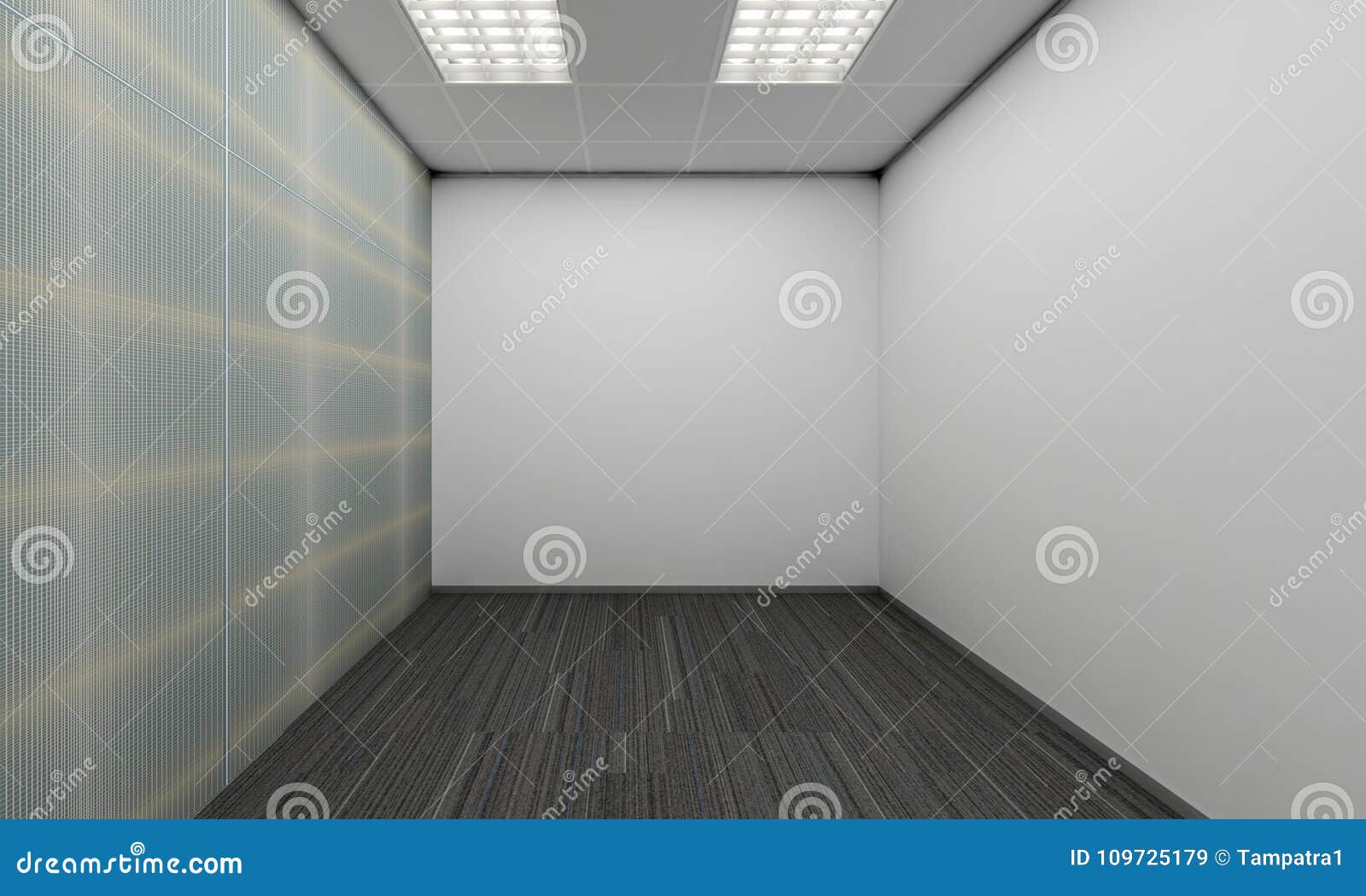 Modern Empty Room, 3D Render Interior Design, Mock Up Illustration ...
