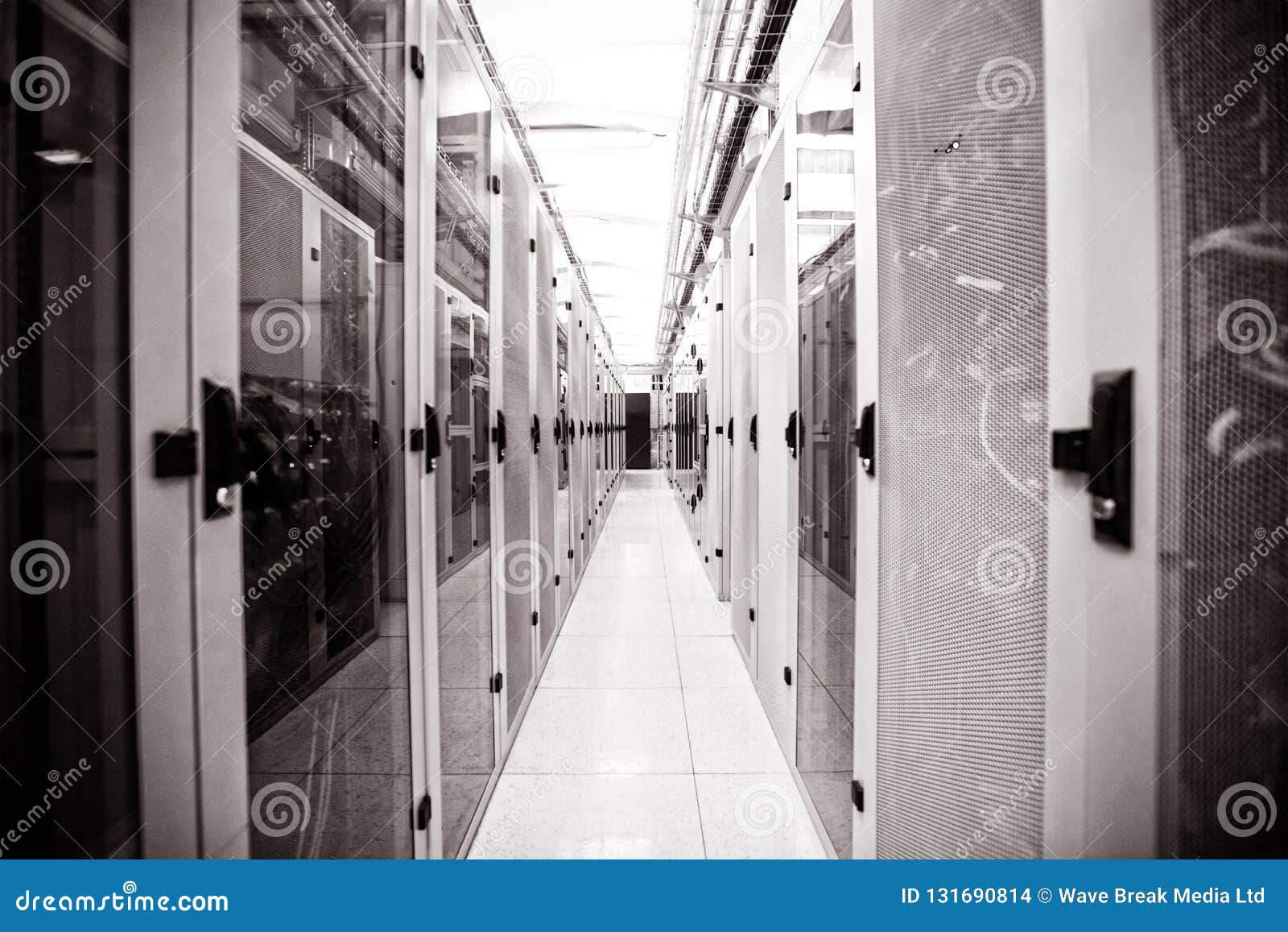 Empty server room stock photo. Image of electricity - 131690814