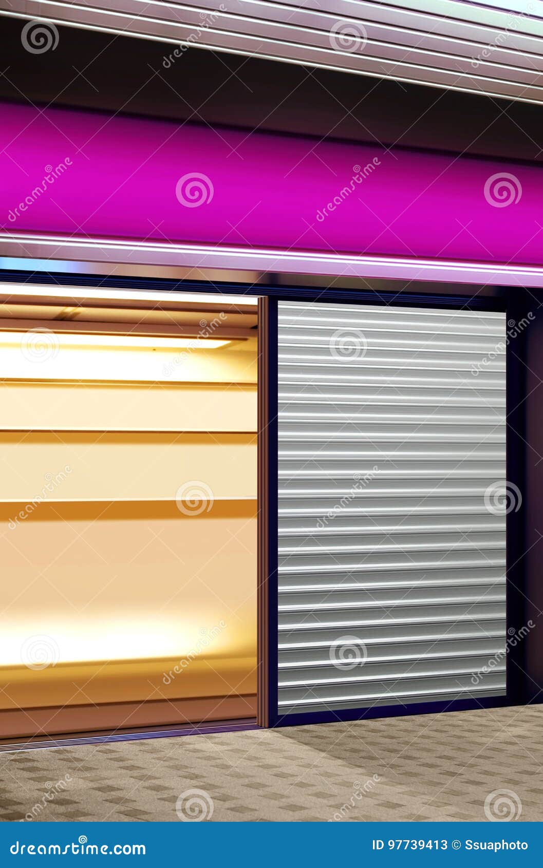 Modern Empty Store on Street Stock Image - Image of loge, outlet: 97739413