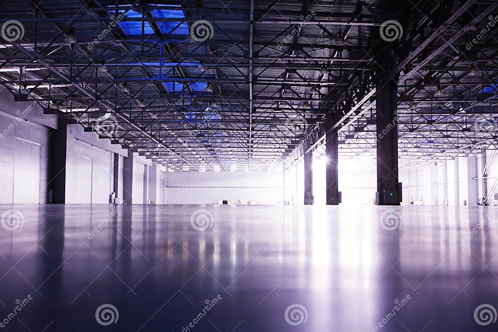 Modern empty storehouse stock photo. Image of business - 7342408