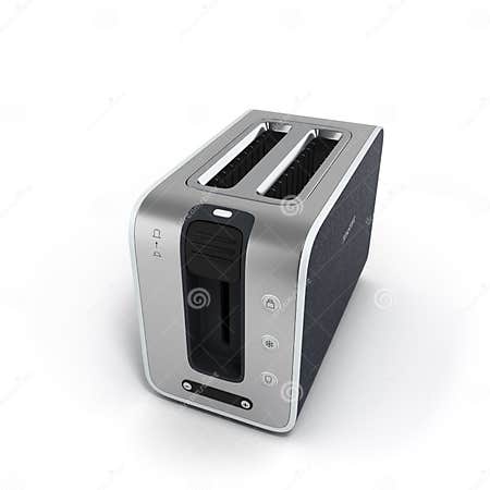 Modern Empty Toaster on White Background Stock Illustration ...