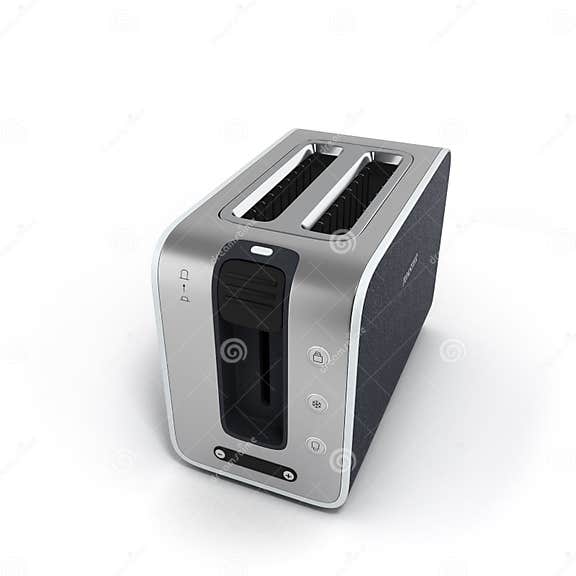 Modern Empty Toaster on White Background Stock Illustration ...
