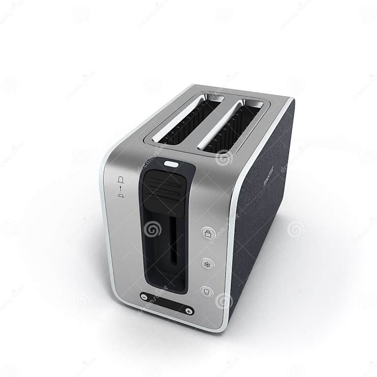 Modern Empty Toaster on White Background Stock Illustration ...