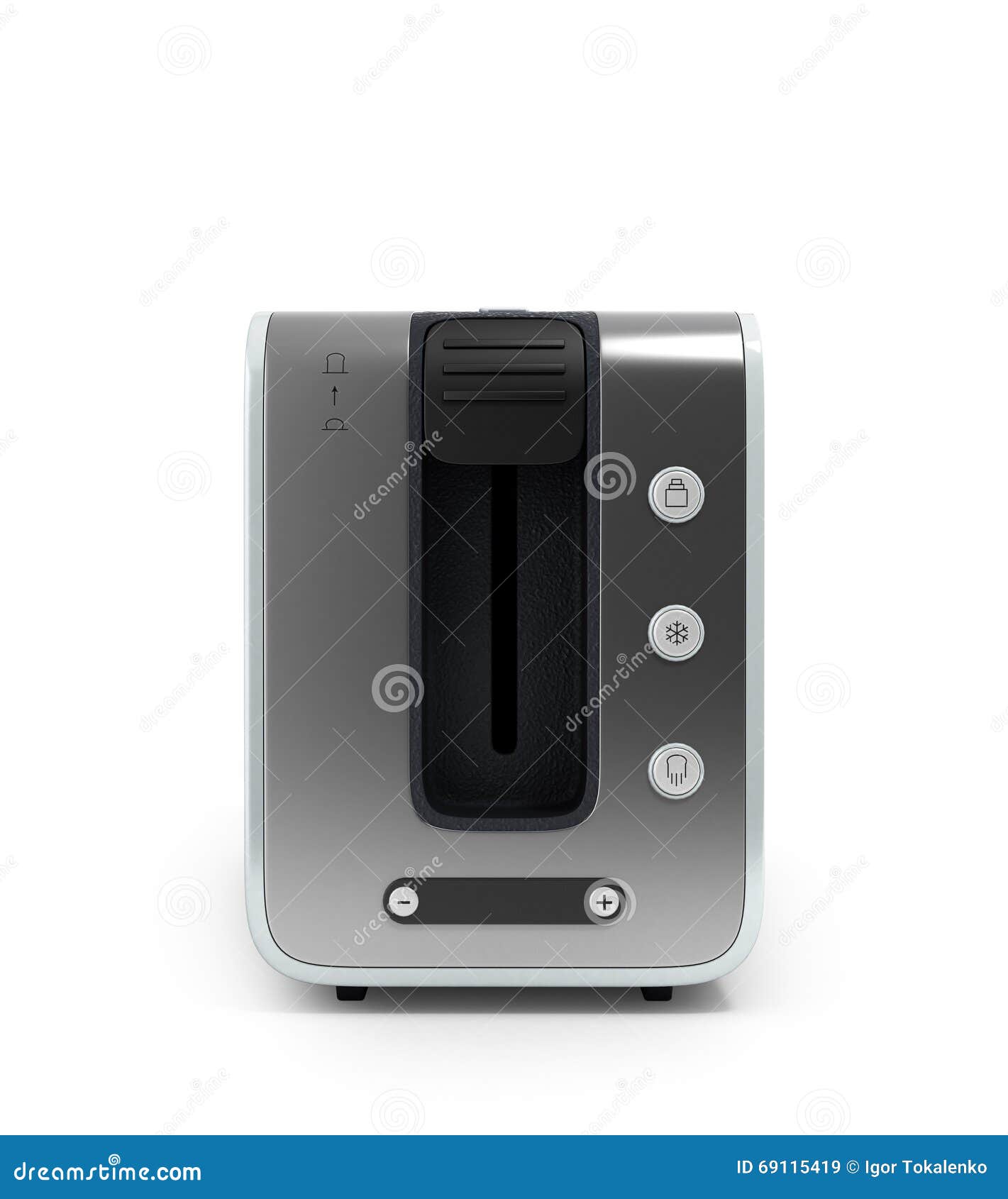 Modern Empty Toaster on White Background Stock Illustration ...