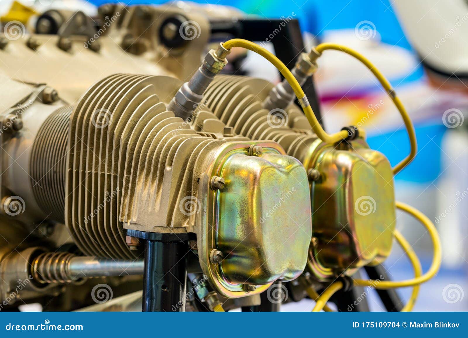 Modern engine closeup stock photo. Image of alternator - 175109704