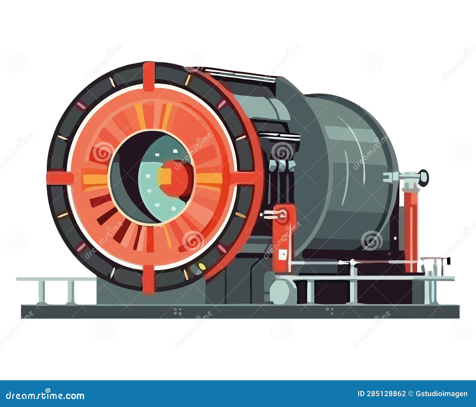 Modern engine vector stock vector. Illustration of steel - 285128862