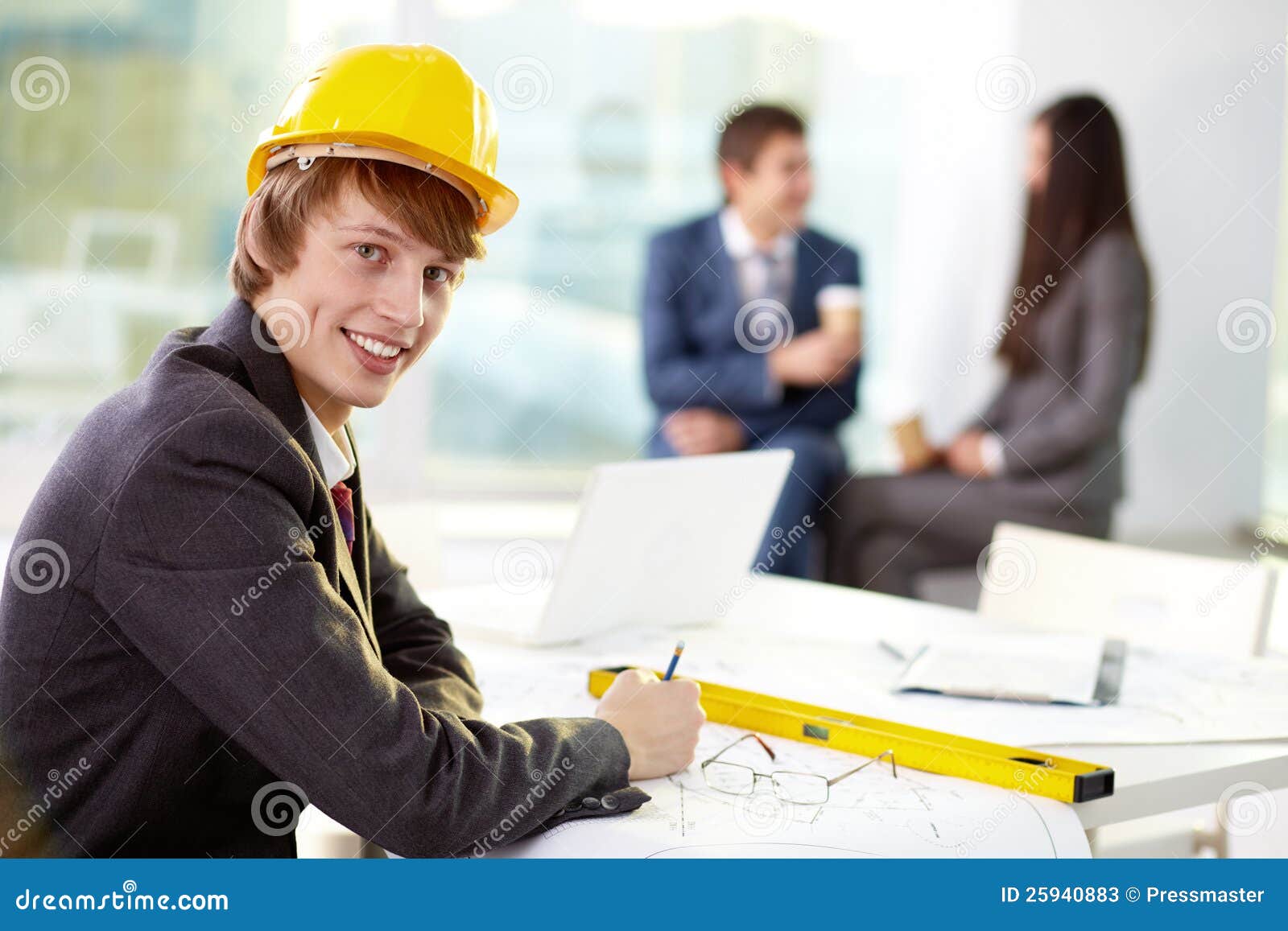 Modern engineer stock image. Image of handsome, businesspeople - 25940883