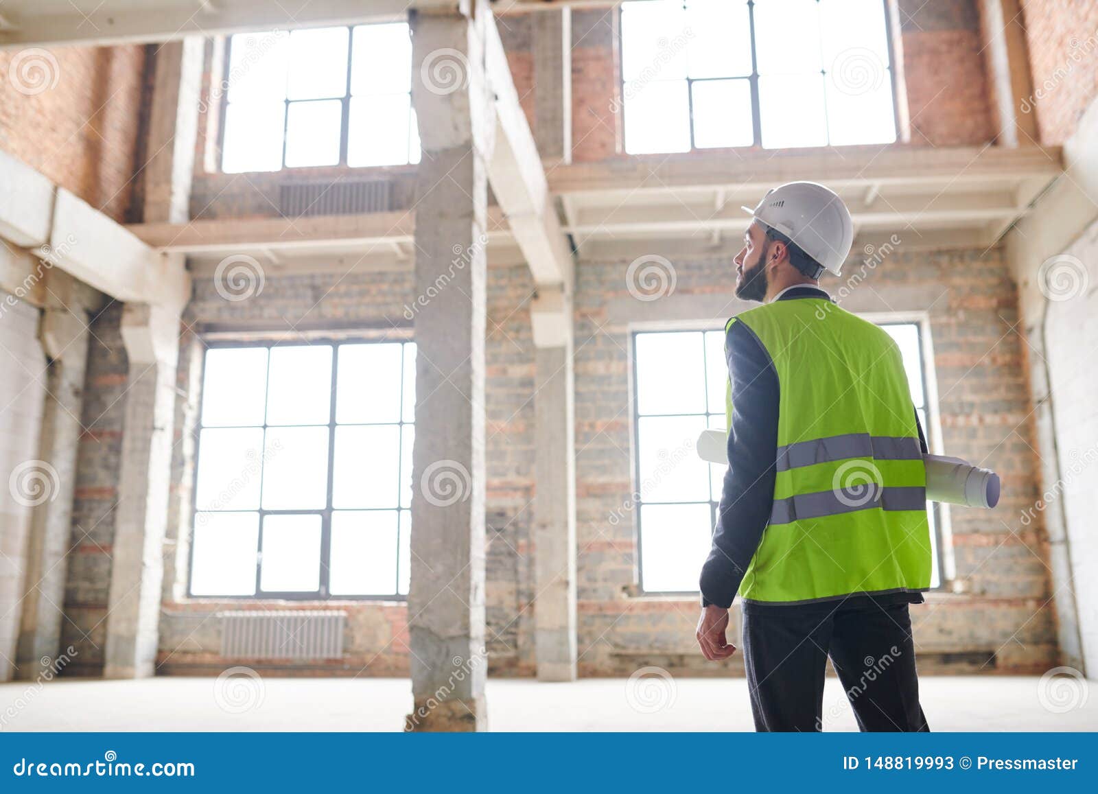 Modern engineer stock image. Image of checking, back - 148819993