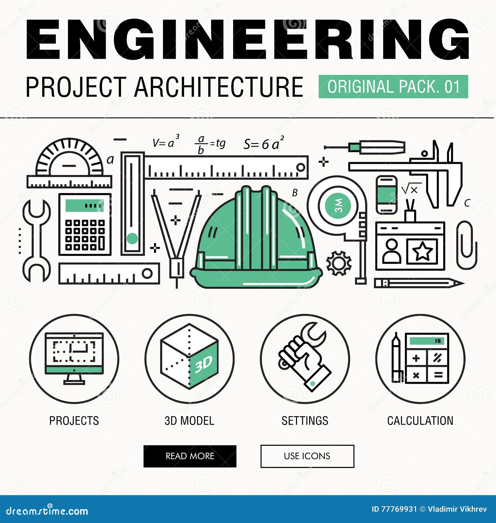 Modern Engineering Construction Big Pack. Thin Line Icons Architecture ...