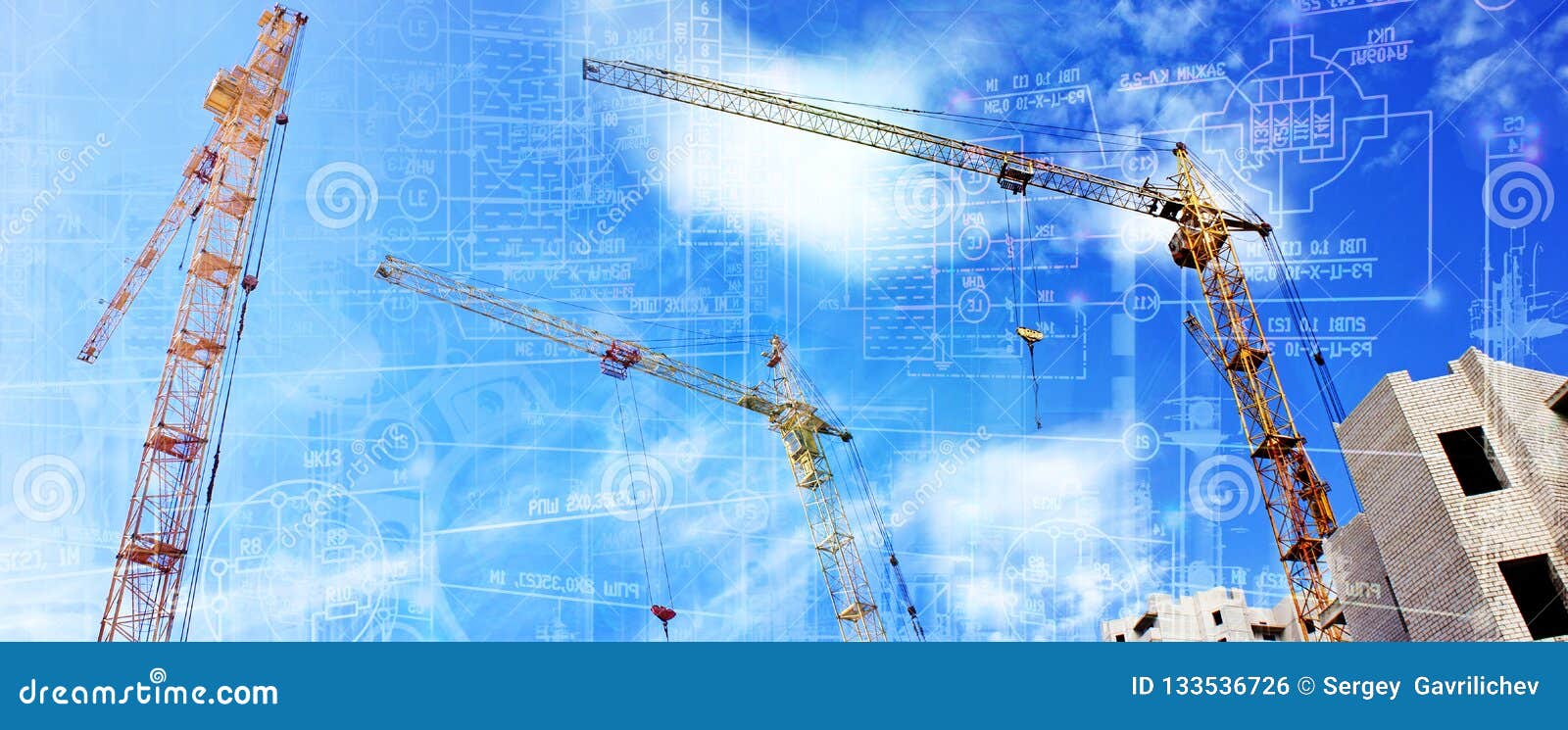 Modern Engineering Technologies in Construction Stock Photo - Image of ...