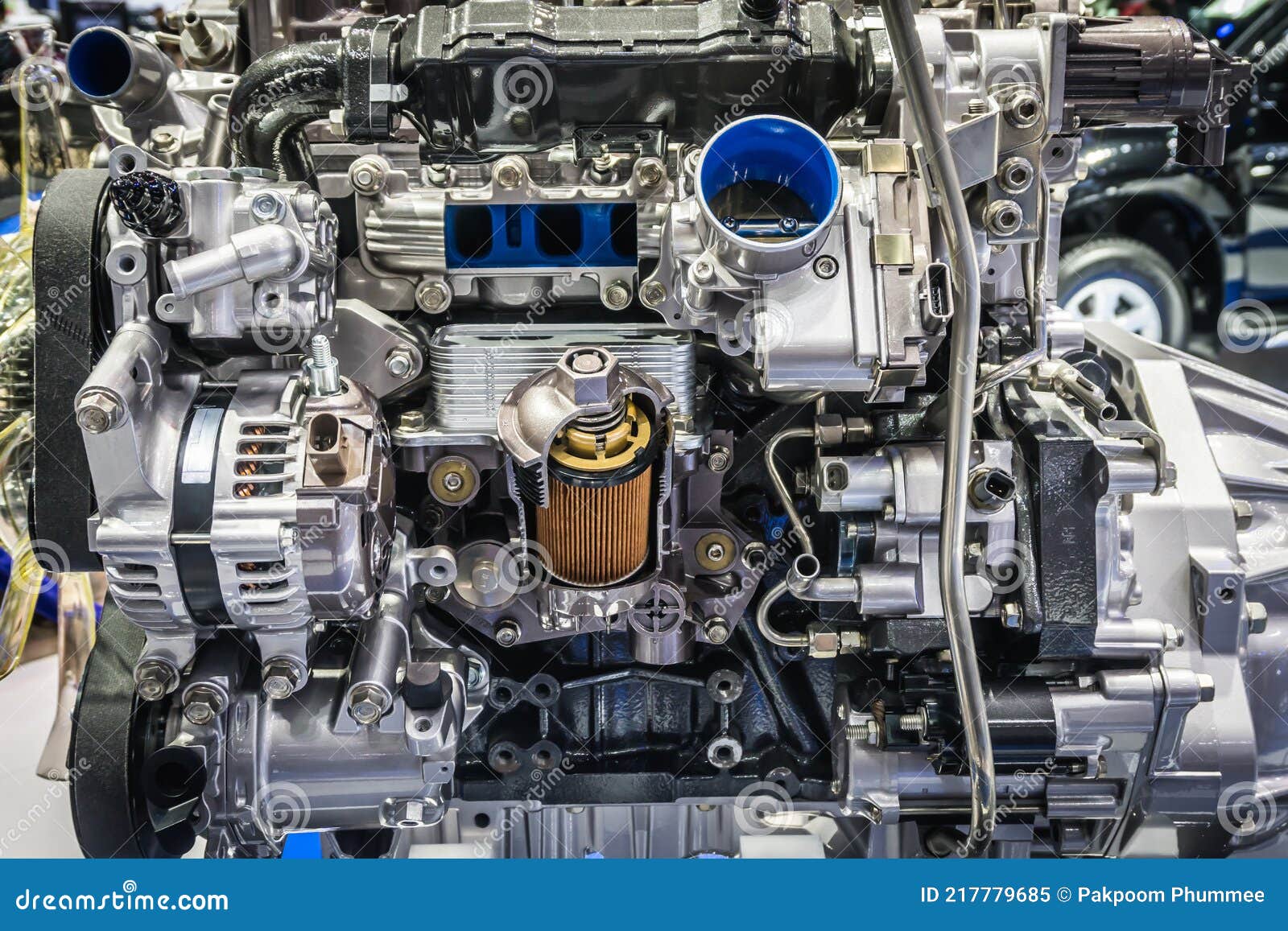 Modern Engines Show Internal Mechanisms Stock Image - Image of modern ...