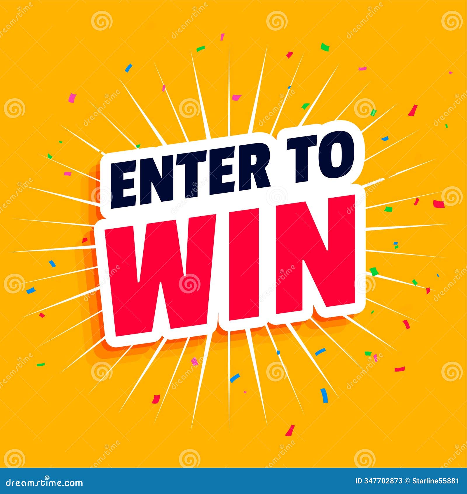 Modern Enter To Win Sticker Background for Winner Announcement Stock ...
