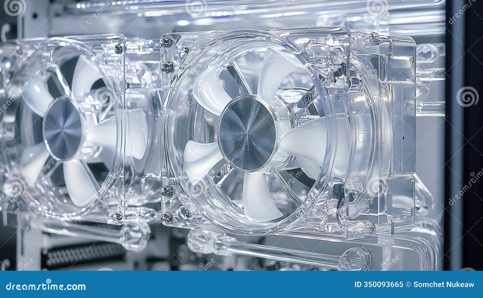Modern Environment Showcase Cooling Fans in Transparent Pc Case ...