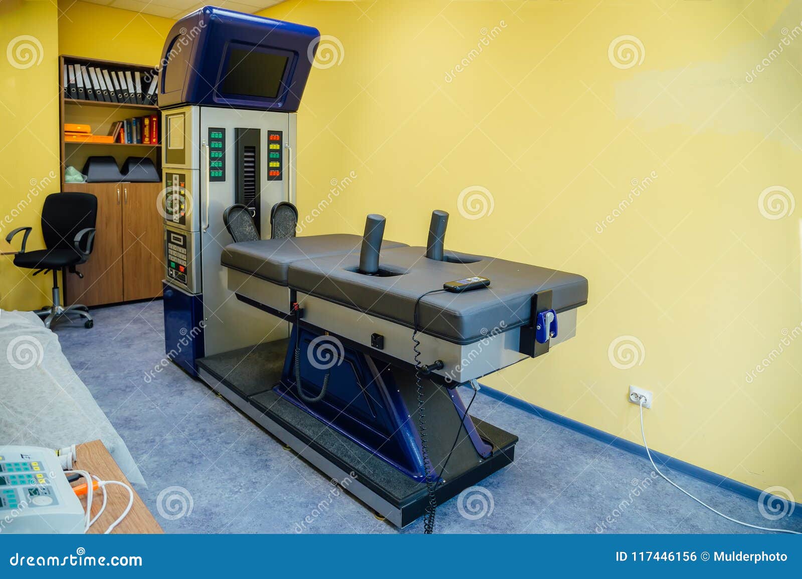 Modern Equipment for Non-surgical Spinal Decompression Procedure Stock ...