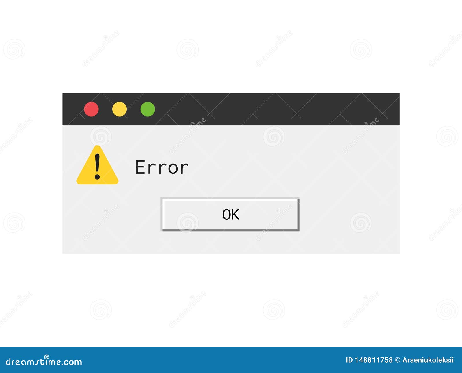 Modern Error Message Dialog Box. Stock Vector - Illustration of sign ... Modern Error Message Dialog Box. Stock Vector - Illustration of sign ...