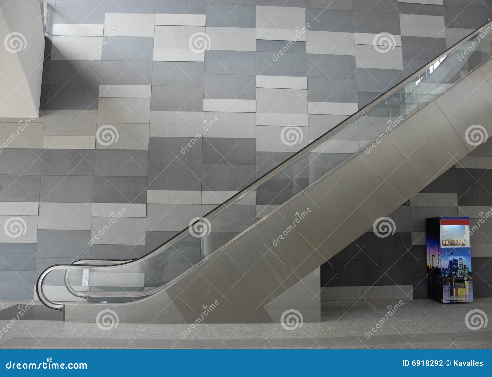 Modern Escalator and Concession Stand Stock Photo - Image of city ...