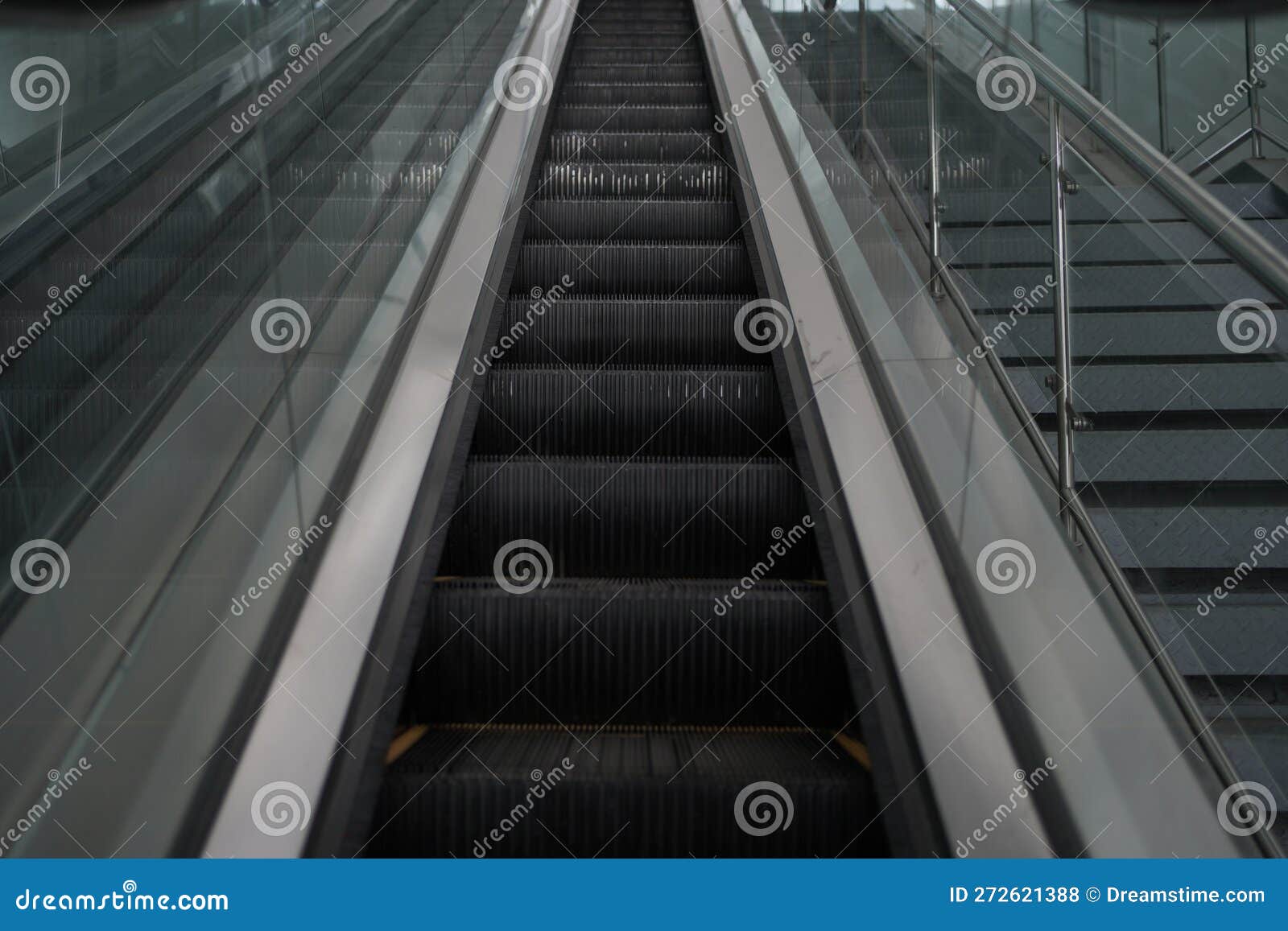 Modern Escalator Electronic System Moving Stock Photo - Image of mall ...