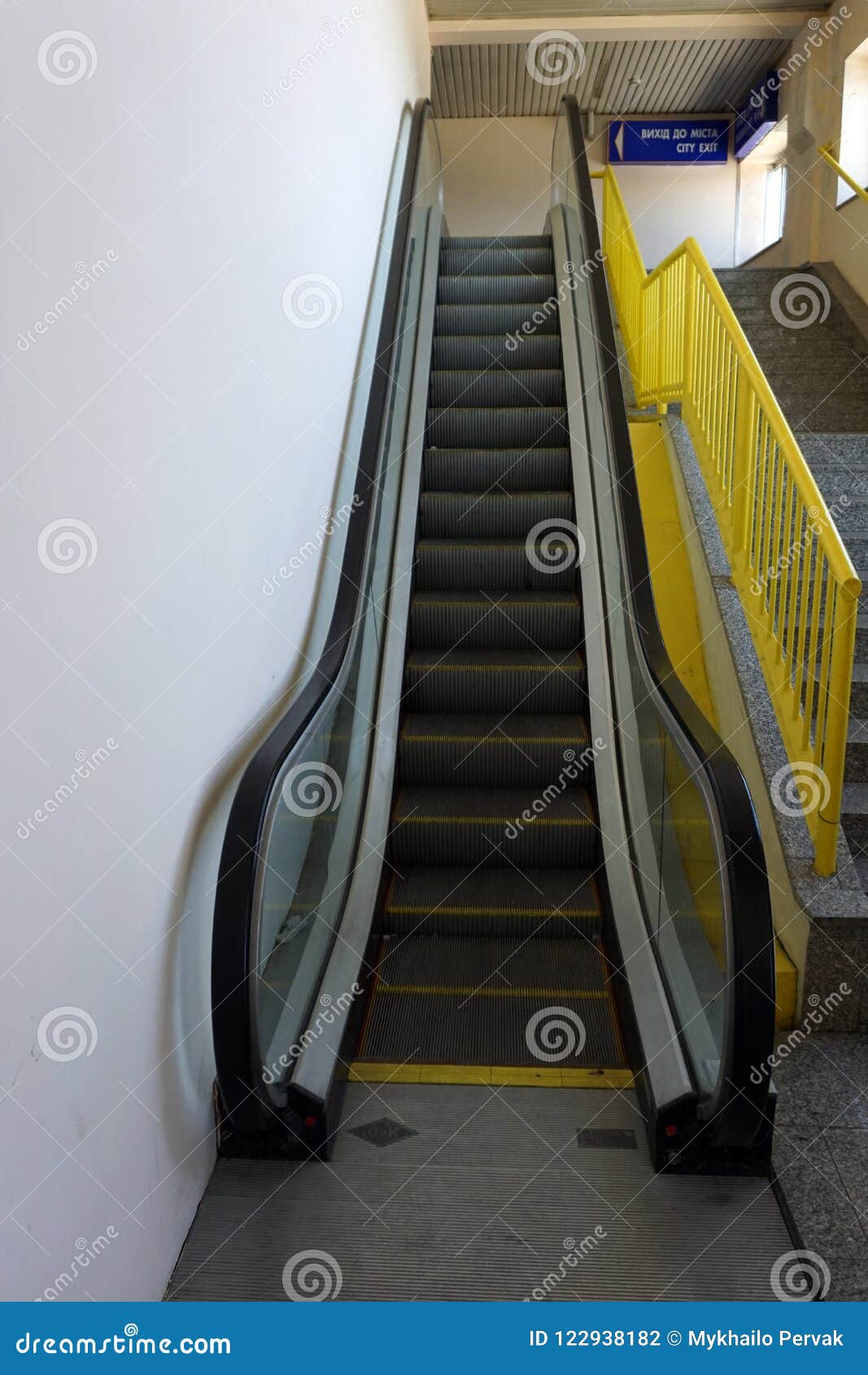 Modern Escalator Electronic System Moving Stock Photo - Image of ...