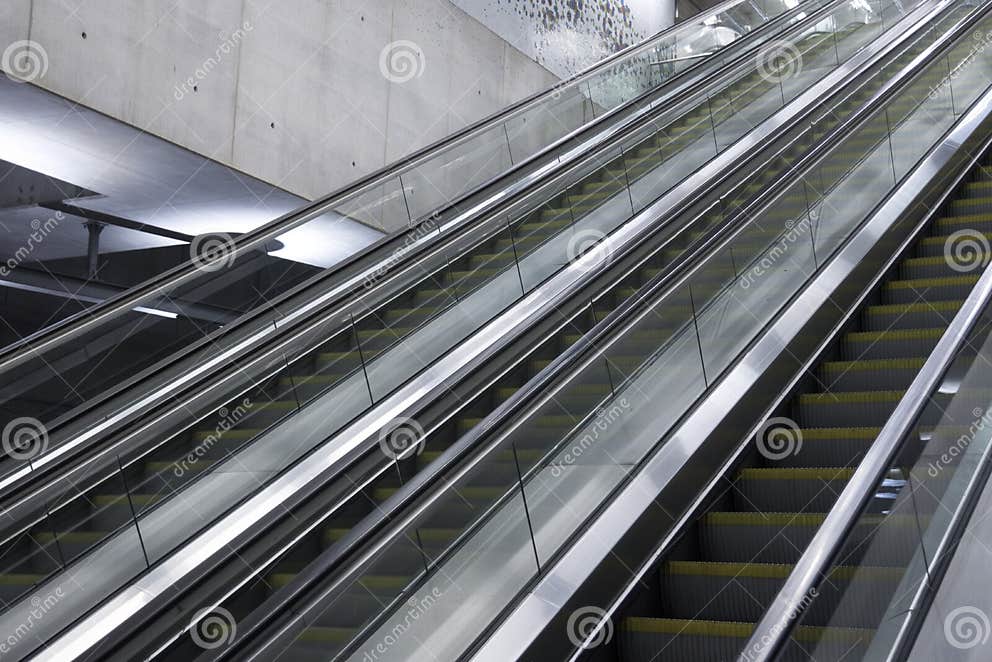 Modern escalator stock image. Image of business, interior - 84693181
