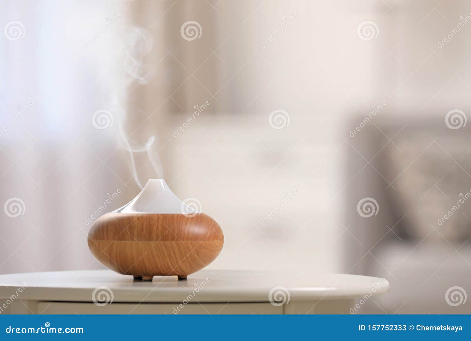 Modern Essential Oil Diffuser on Indoors. Space for Text Stock Image ...