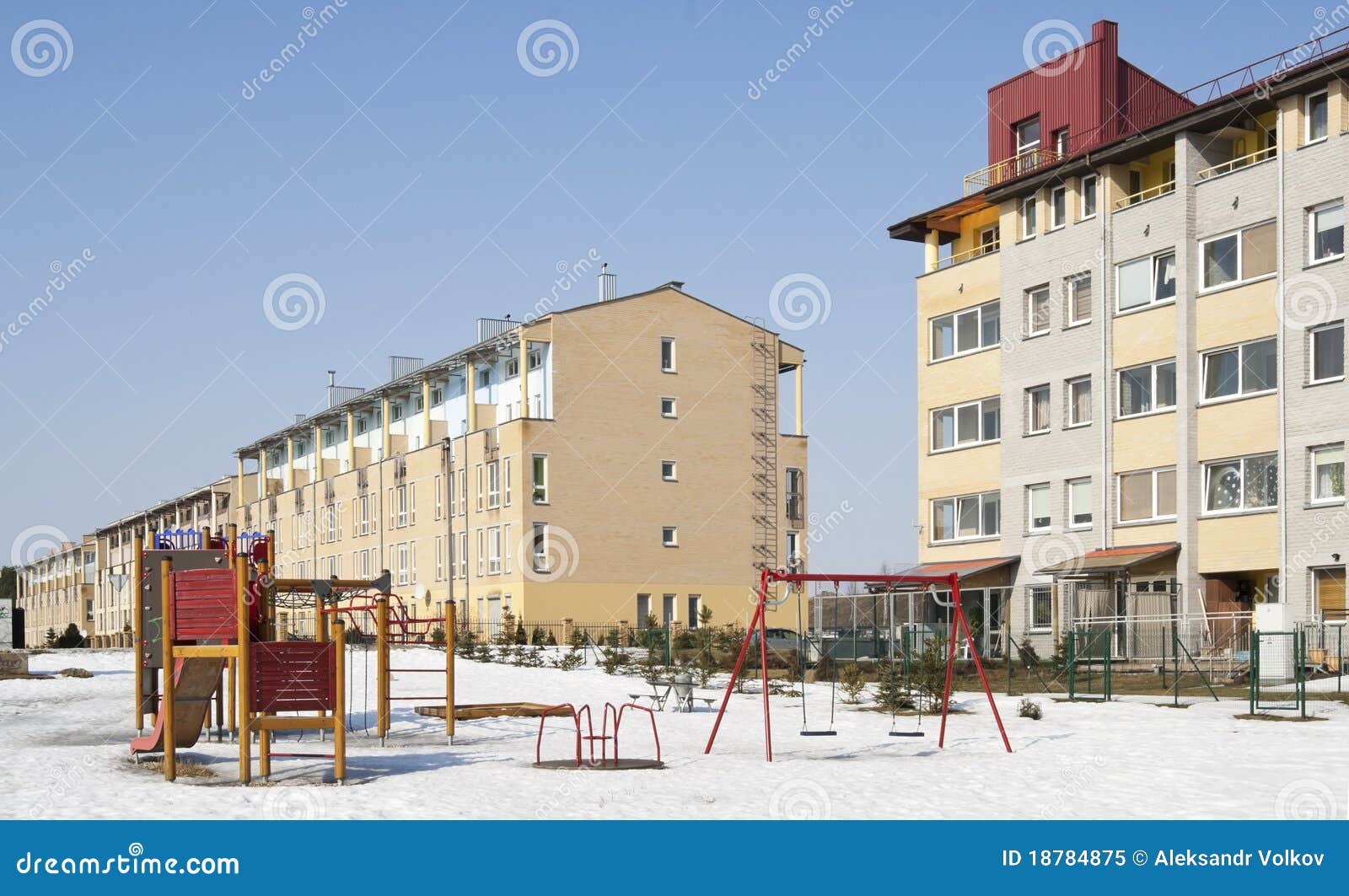 Modern European Mass Rural Building Stock Image - Image of building ...