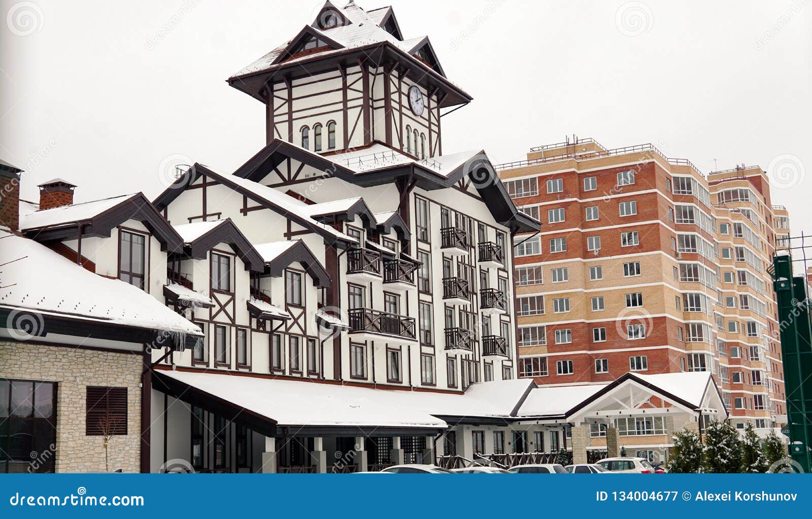 Modern European-style Hotel and Resort Building Stock Image - Image of ...