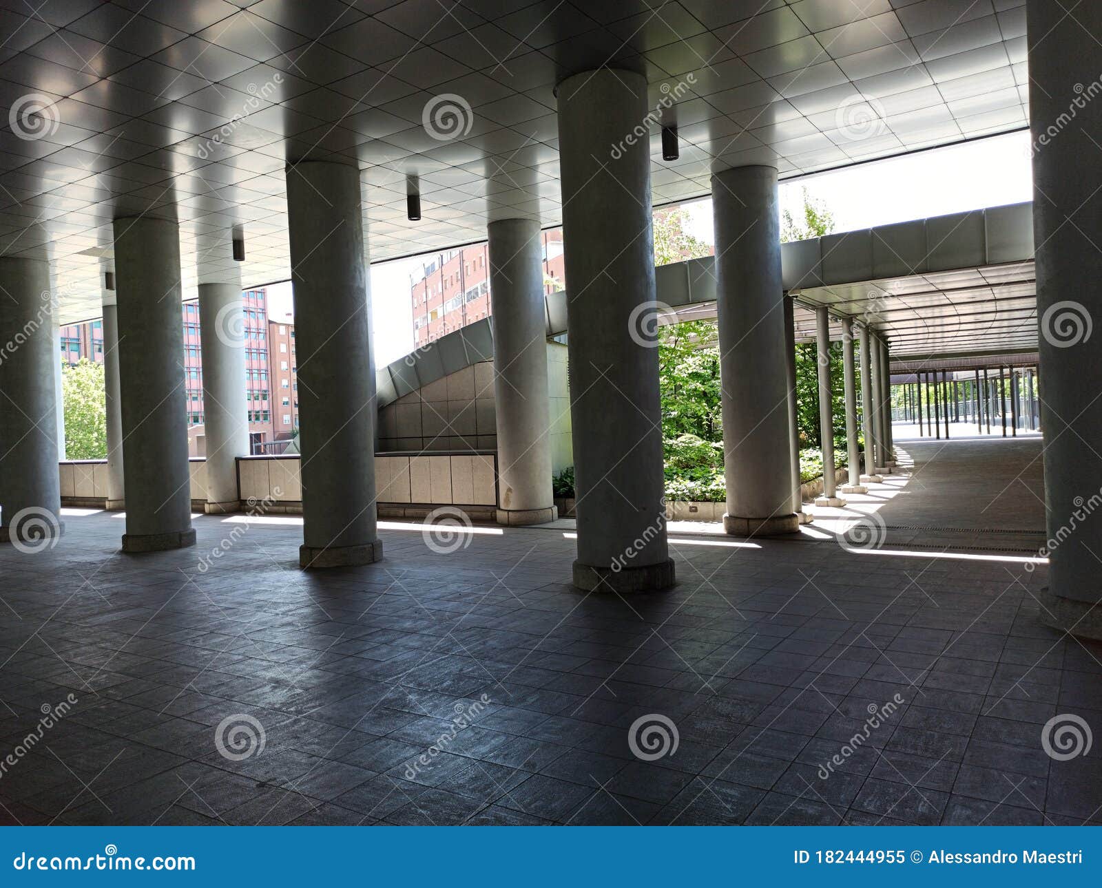 Modern Example of Architecture with an Arcade Full of Columns in ...