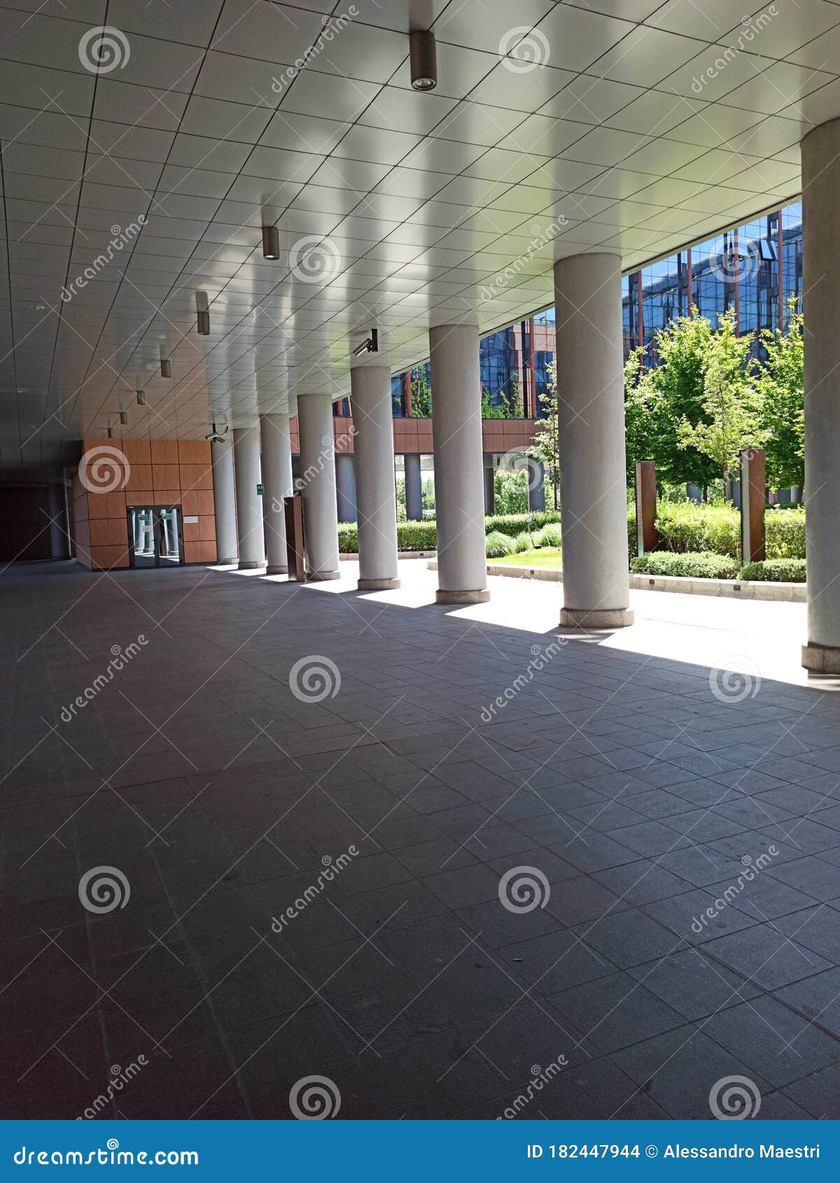 Modern Example of Architecture with an Arcade Full of Columns in ...
