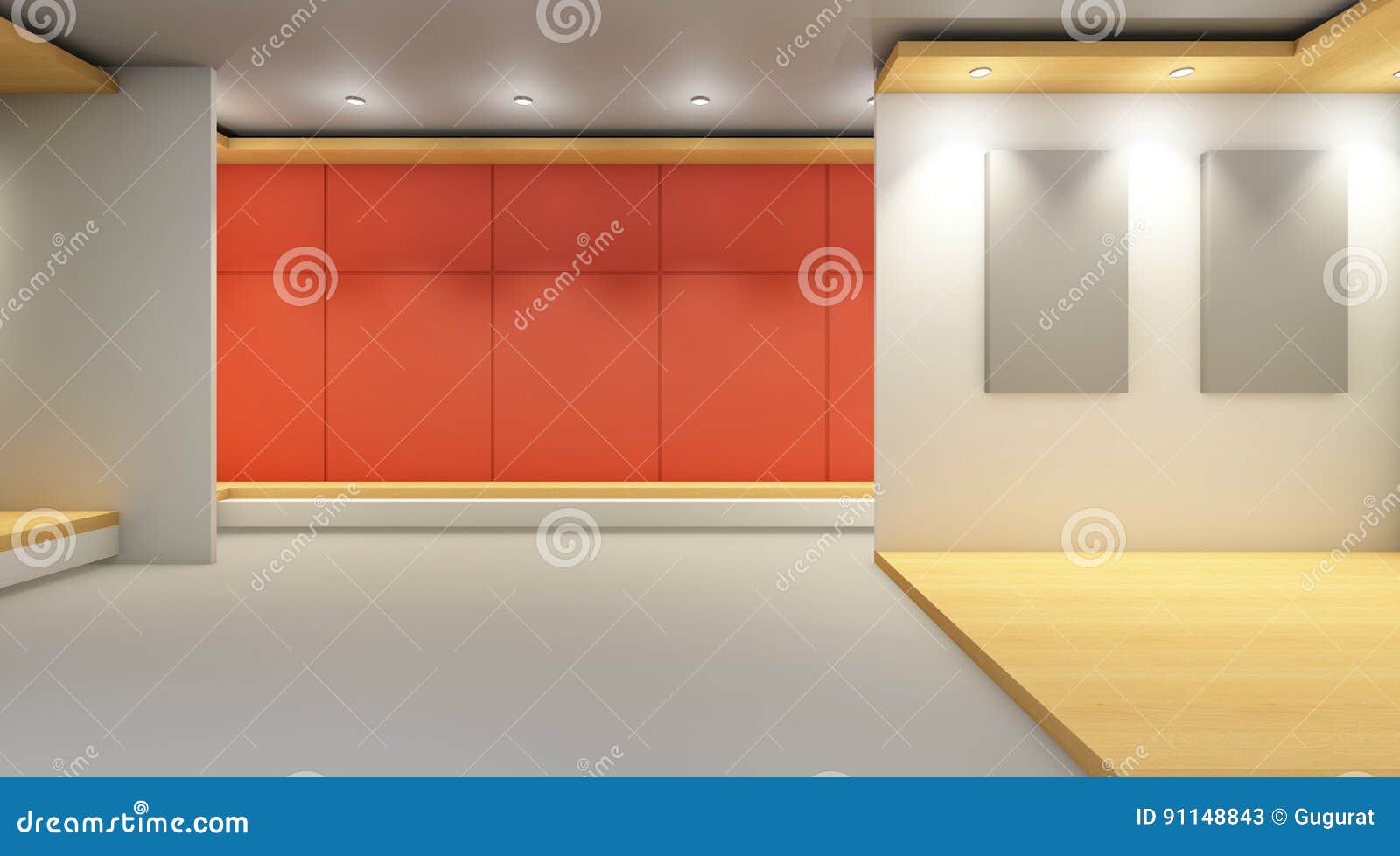 Modern Exhibition Gallery Contemporary and Pictures Frames on Wall ...