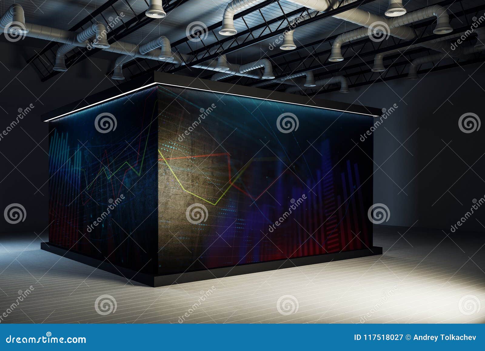 Modern Exhibition Hall With Projection Royalty-Free Stock Photography ...