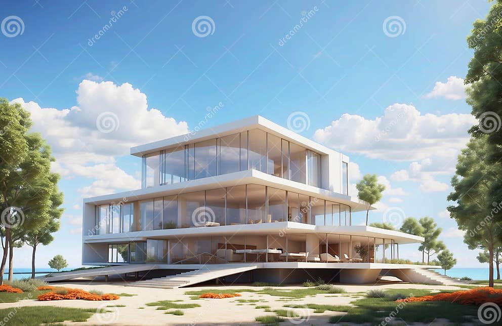 Modern Experimental Building Concept Stock Photo - Image of urban ...