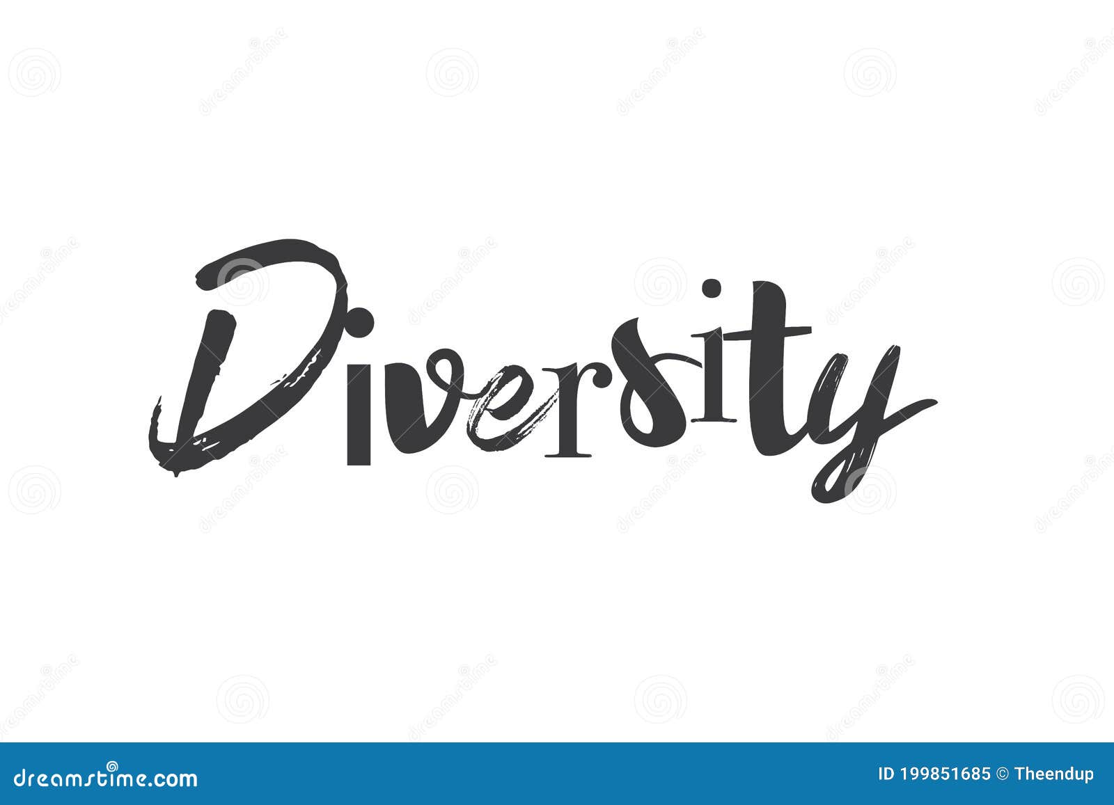 Modern, Experimental Graphic Design of a Word `Diversity` Stock Vector ...
