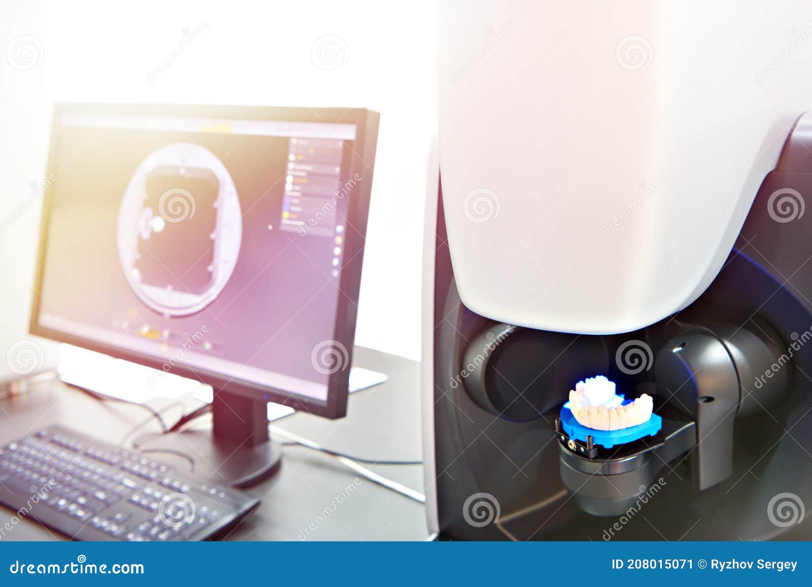 Extraoral Laboratory Dental Scanner Stock Image - Image of mouse ...