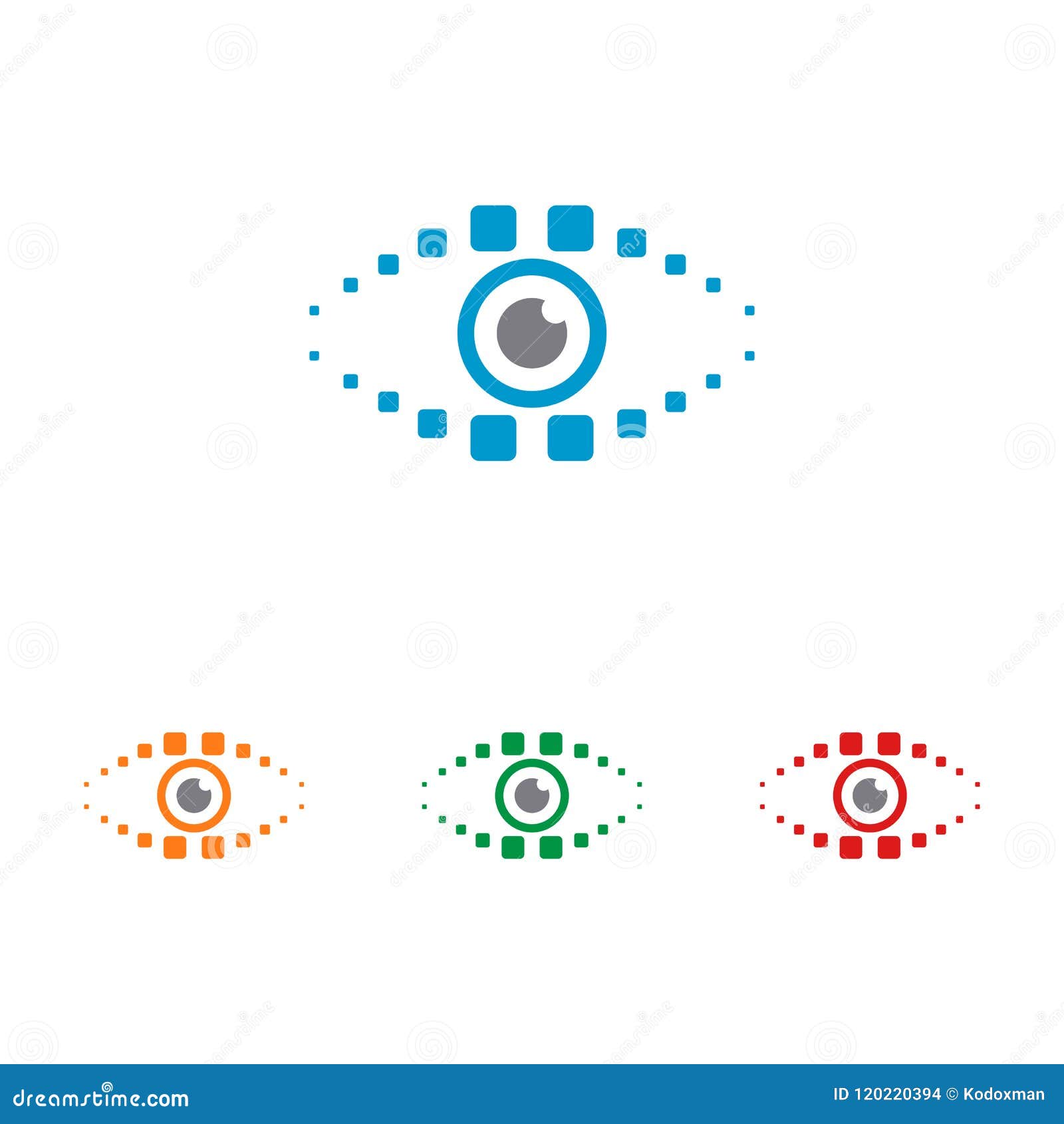 Modern Eye Logo with Square Stock Vector - Illustration of square ...