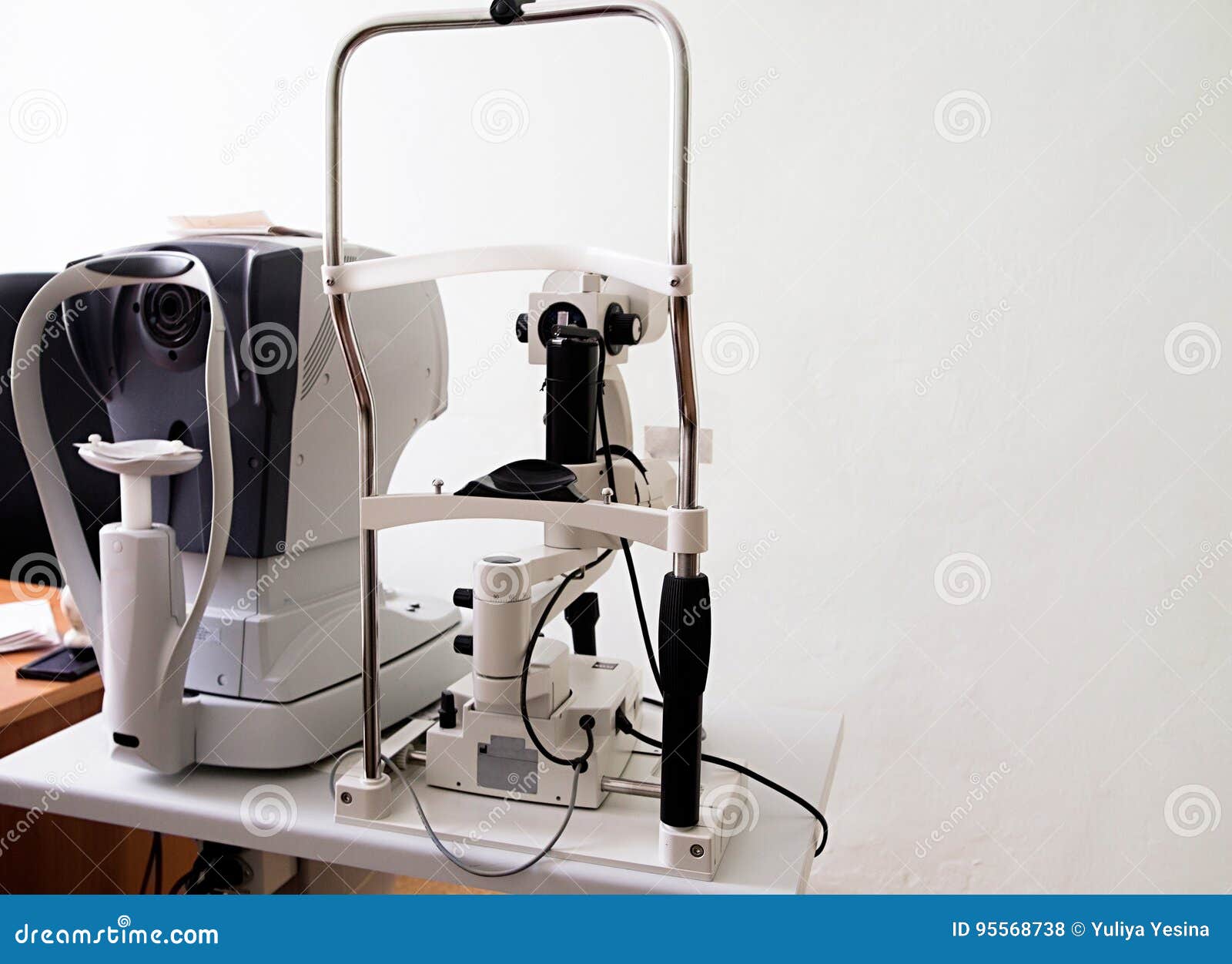 Modern Eye Testing Device Standing in the Lab Stock Photo - Image of ...