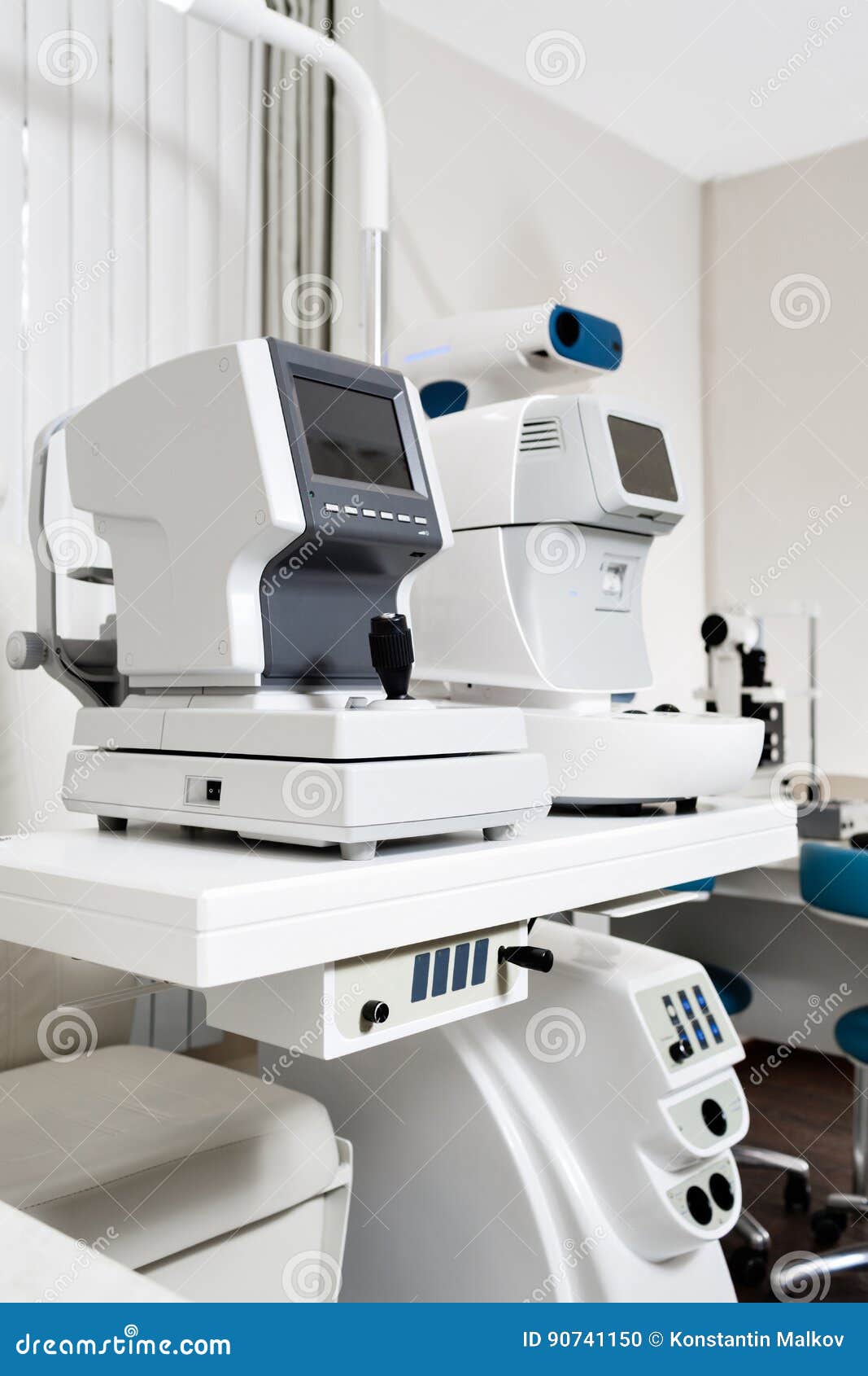 Modern Eye Testing Device Standing in the Lab. Tonometer in ...