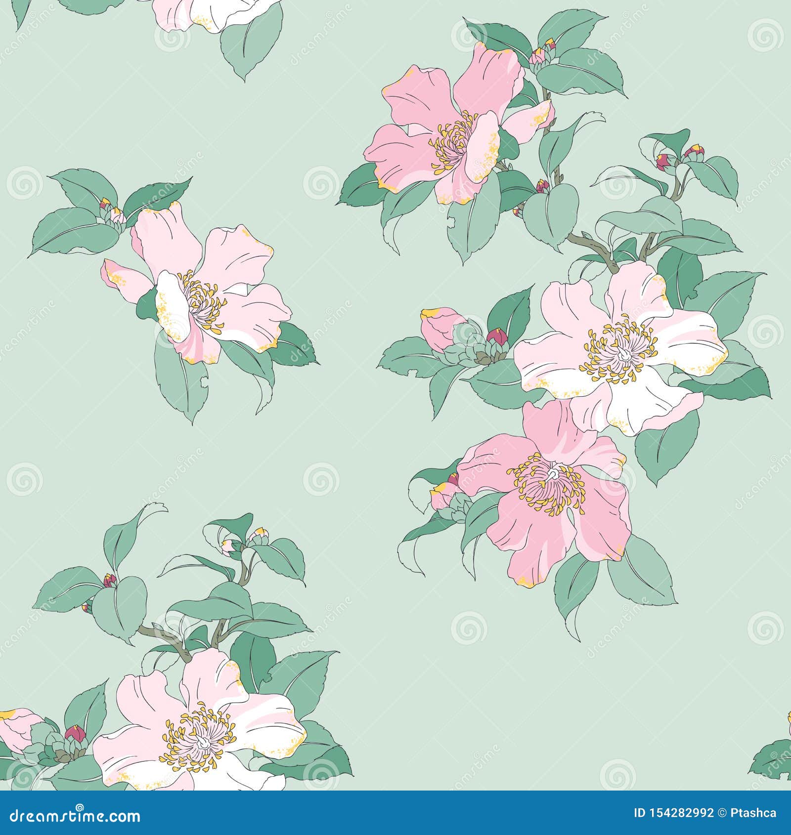 Modern Floral Seamless Pattern for Your Design Stock Vector ...