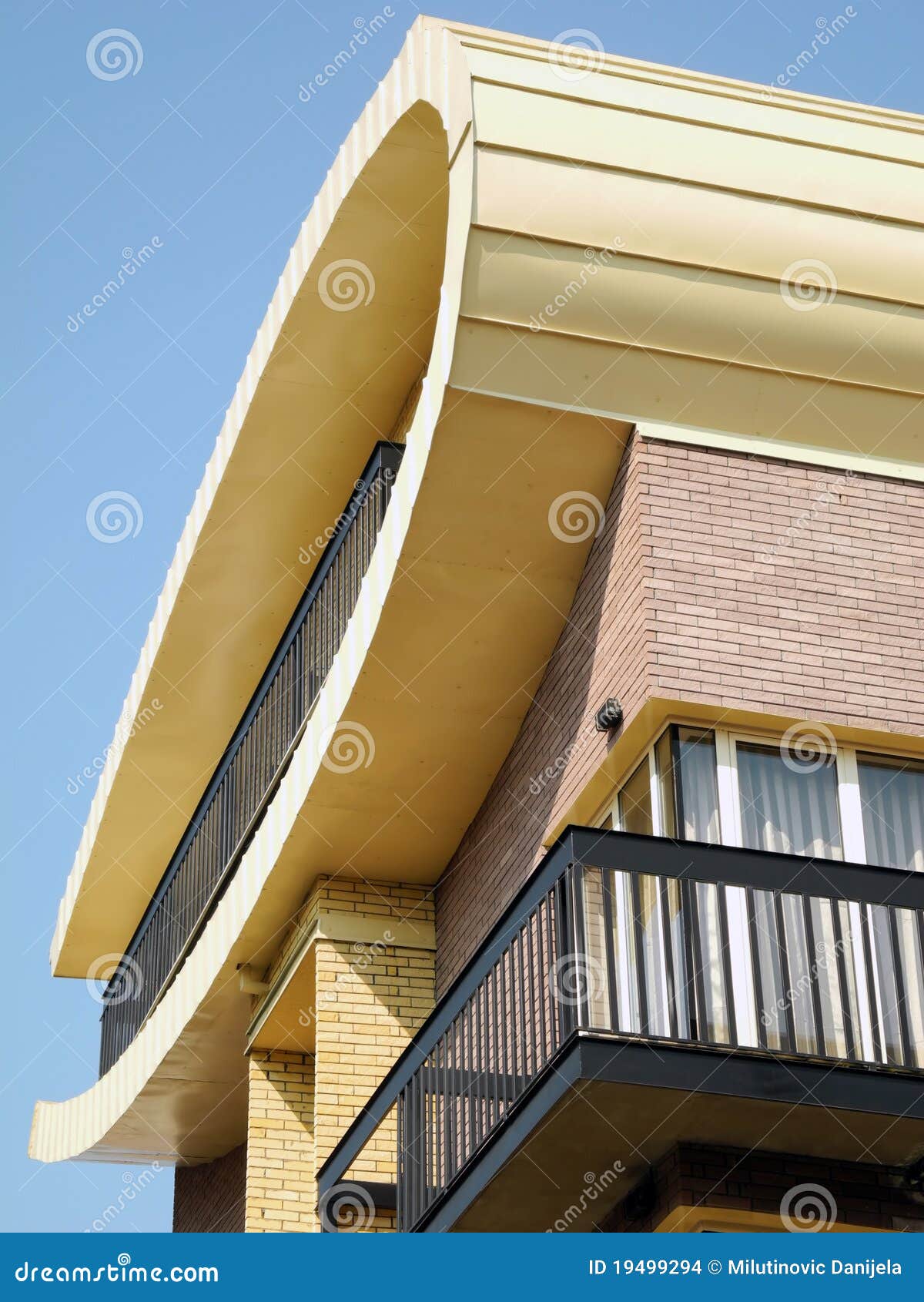Modern facade detail stock photo. Image of serbia, modern - 19499294