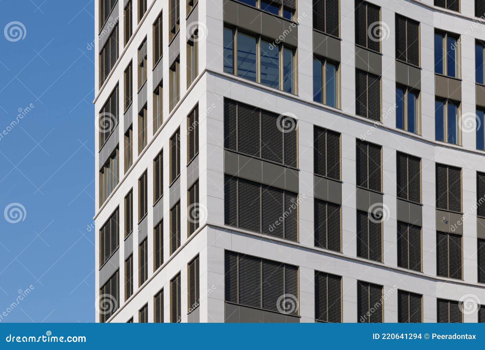 Modern Facade with Typical Rectangular Windows, Reflection Glass and ...