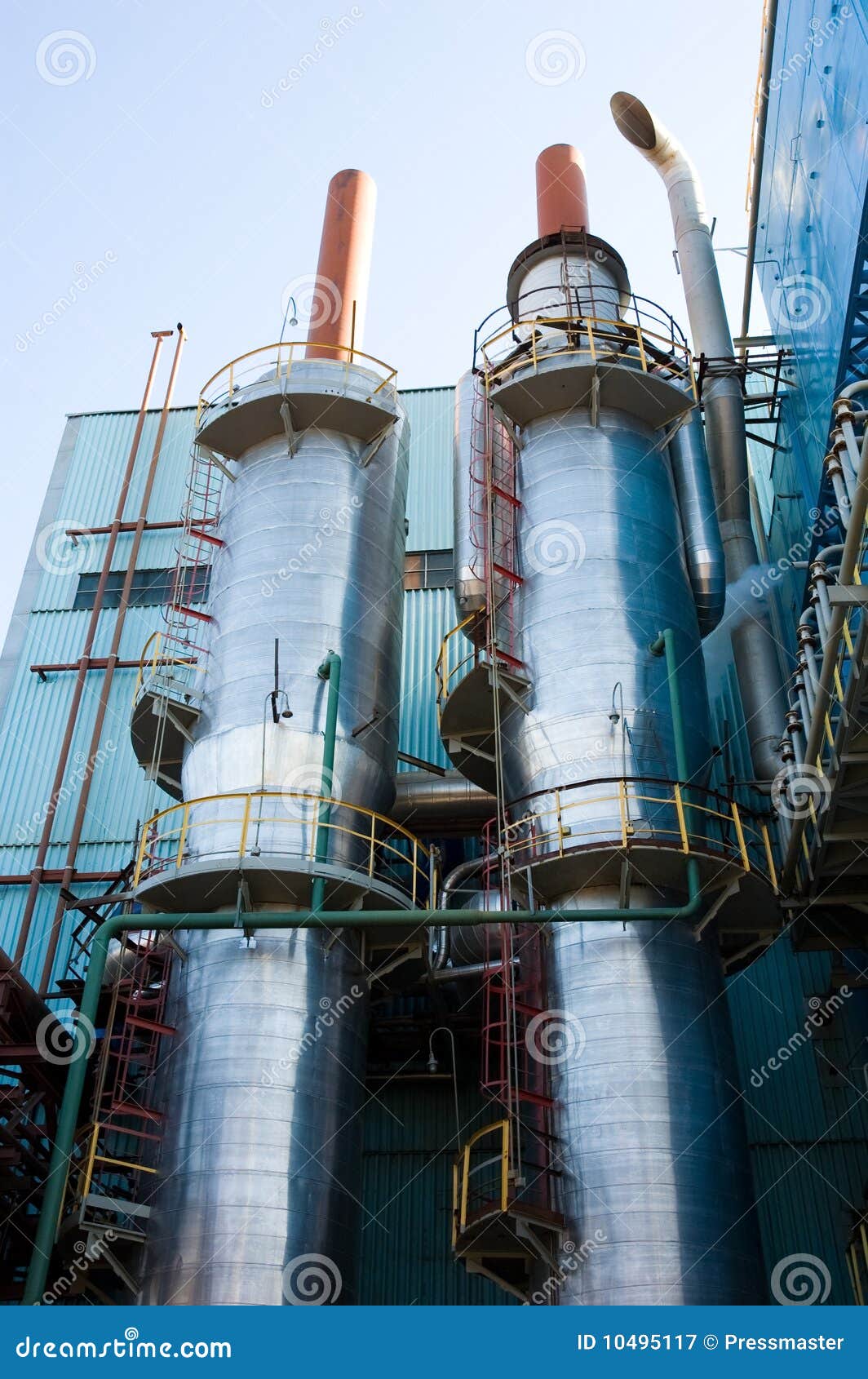 Modern factory stock image. Image of outdoors, dioxide - 10495117