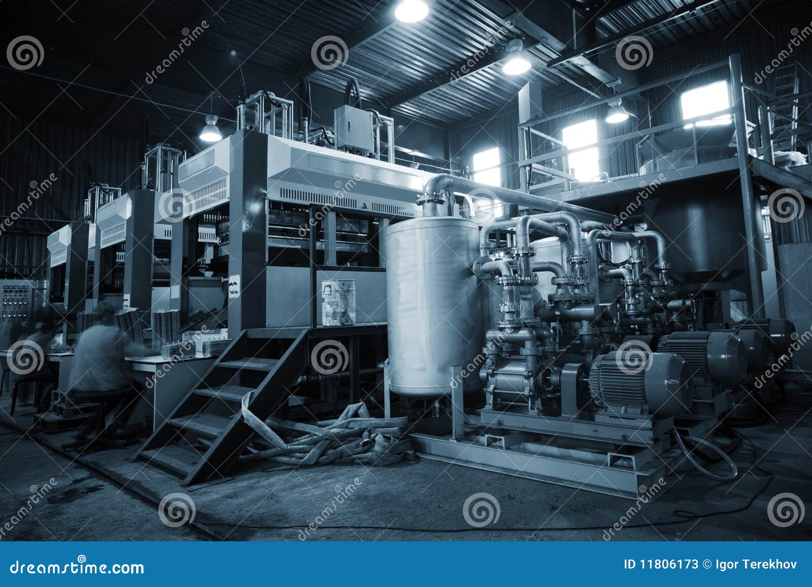 Modern factory stock image. Image of building, indoors - 11806173