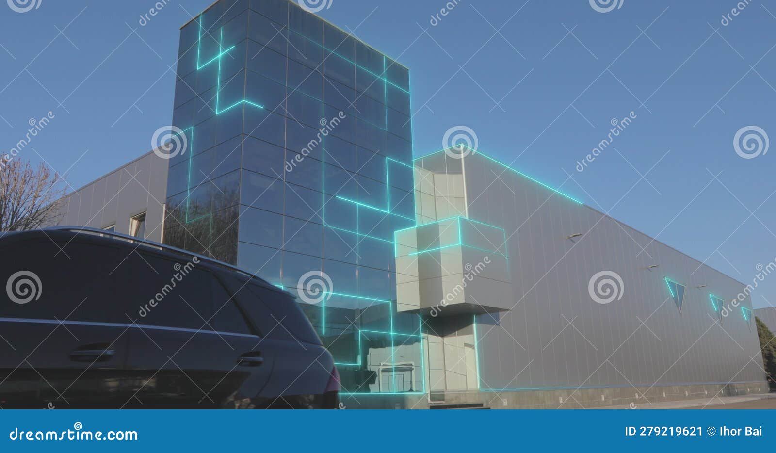 Modern Factory Building. Exterior of a Modern Factory. the Concept of a ...