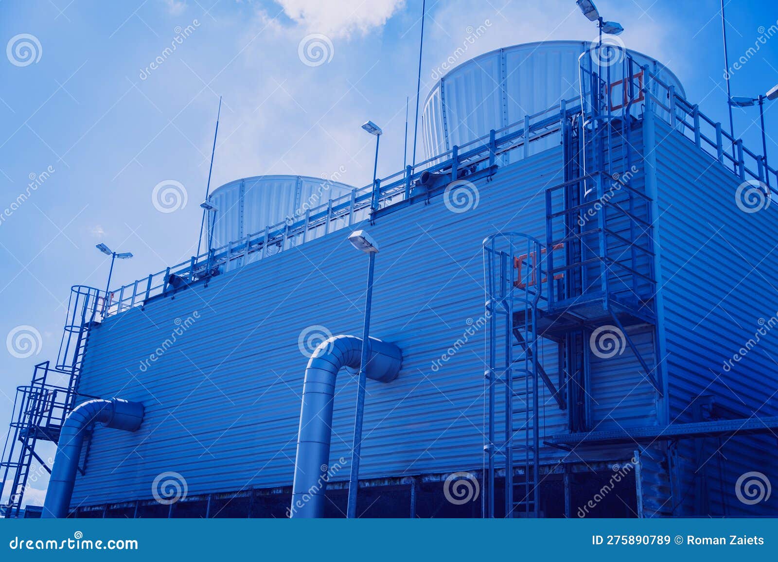 A Modern Factory Building by the Highway Road Stock Image - Image of ...