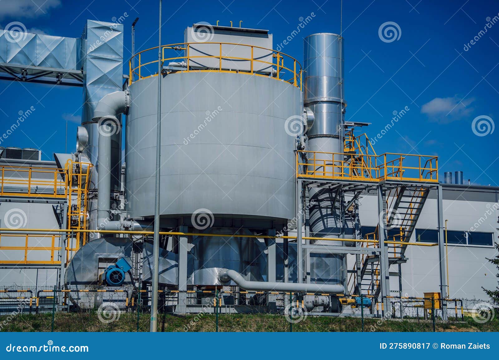 A Modern Factory Building by the Highway Road Stock Image - Image of ...